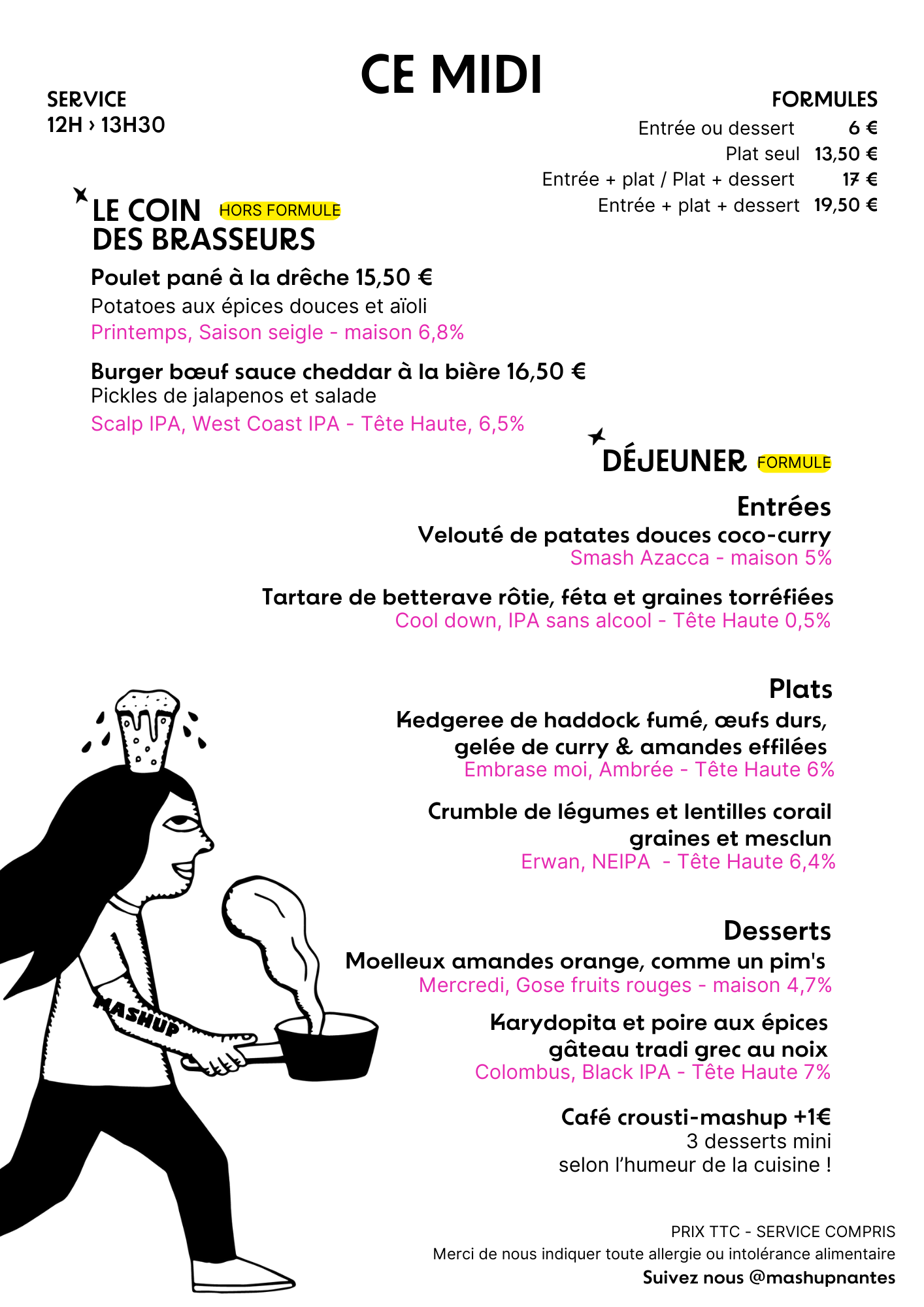 Menu Midi - Mashup Nantes